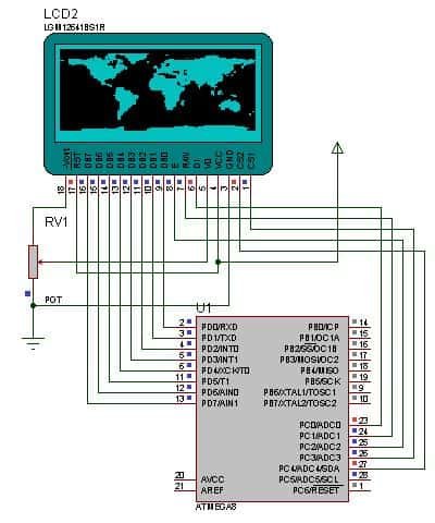 Simulate KS0108 graphical LCD with Proteus simulator - Do It Easy With ScienceProg